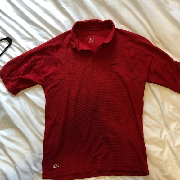 Nike | Shirts | Nike Tiger Red Vintage Golf Polo Mens M | Poshmark